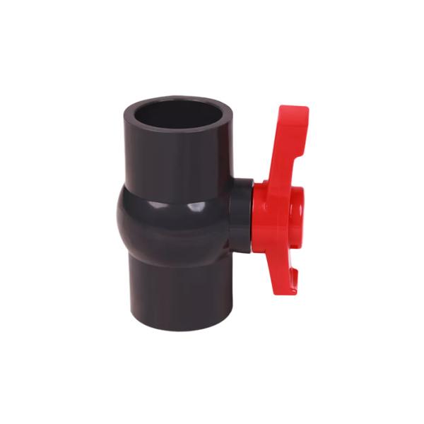 Quality UPVC Compact Square Butterfly Ball Valve Parts With Handle 4 Inch for sale