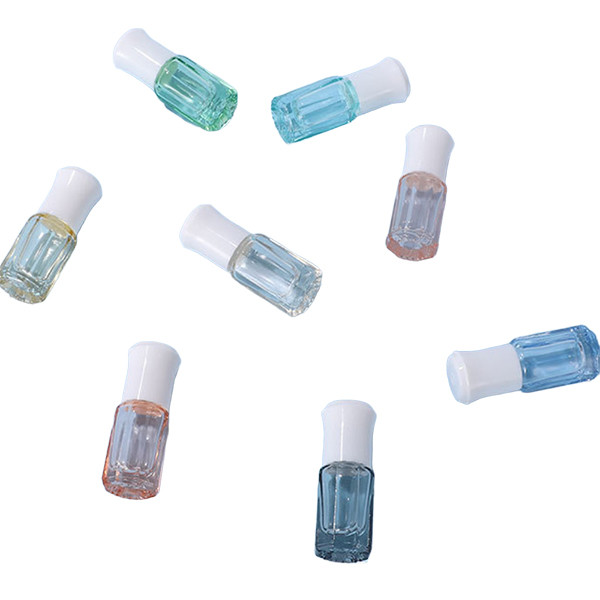 Quality Color Octagonal Small Glass Bottles With Rollerball Compact And Lightweight for sale