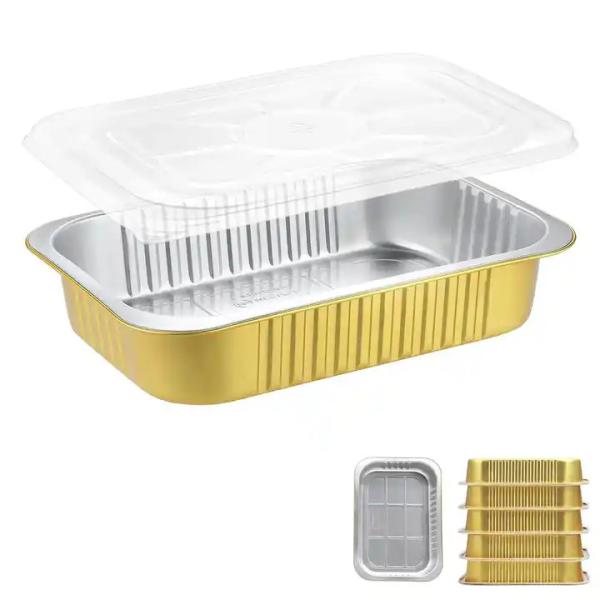 Quality Disposable Tin Foil Trays Food Packaging Aluminium Container Disposable Aluminum for sale