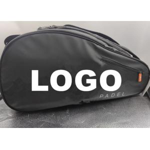 Quality Large Capacity Sports Padel Racket Bag , Black Tennis Racket Bag With Shoe for sale