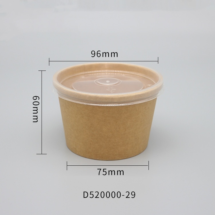 Disposable Round Rectangular Kraft Paper Bowl Soup Salad Bowl