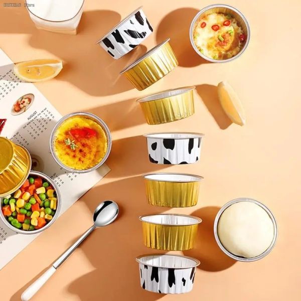 Quality Small Reusable Round Aluminum Foil Tin Cup Pudding Cake Mold for Baking Pastry for sale
