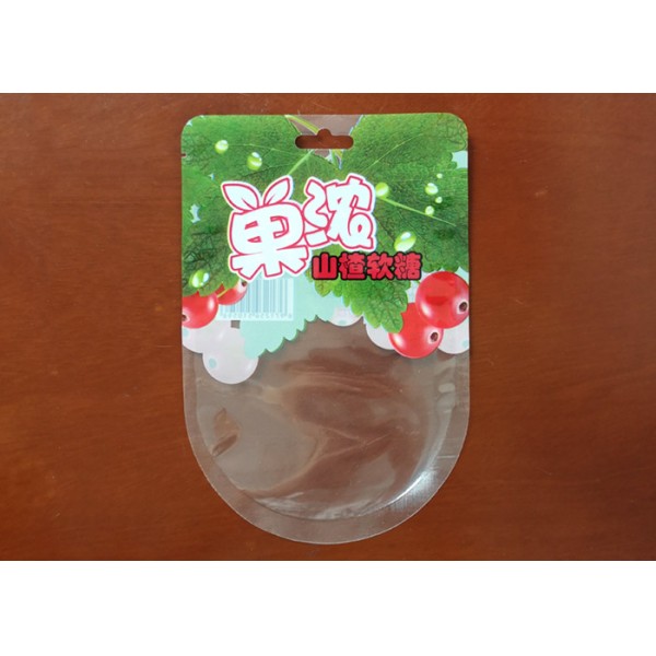 Quality Thickness 0.1MM Candy Packaging Bags , Hawthorn Taste Clear Plastic Candy Bags for sale