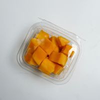 Quality 16 Oz Clear Plastic Container Tamper Evident Proof Pre Cut Fruit Clamshell Clear for sale