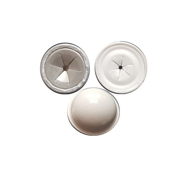 Quality Metal Self Locking Domed Caps , White Black Color Dome Cap Washer Cover Weld Pin for sale