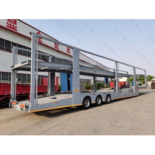 Quality 2 Axle Truck Semi Trailer Car Carrier Transport Semi Truck Trailer For Chinese Market for sale