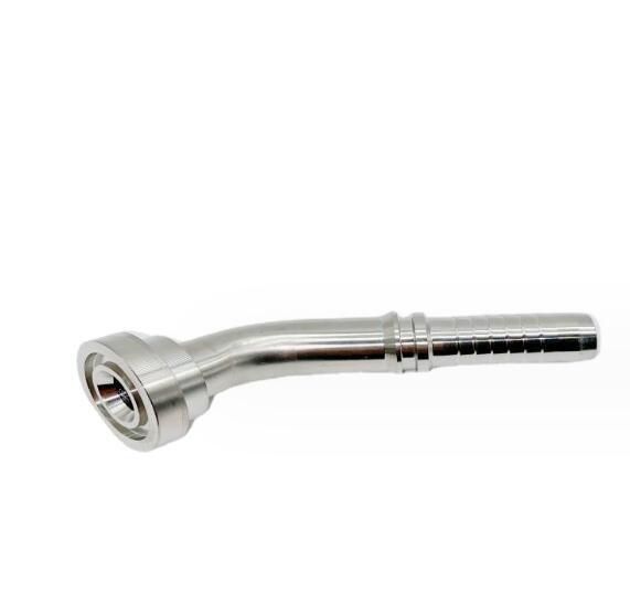 1/4&quot; Hydraulic Fittings Stainless Hydraulic Crimping Hose Flange Fittings 6000 Psi 45 Elbow