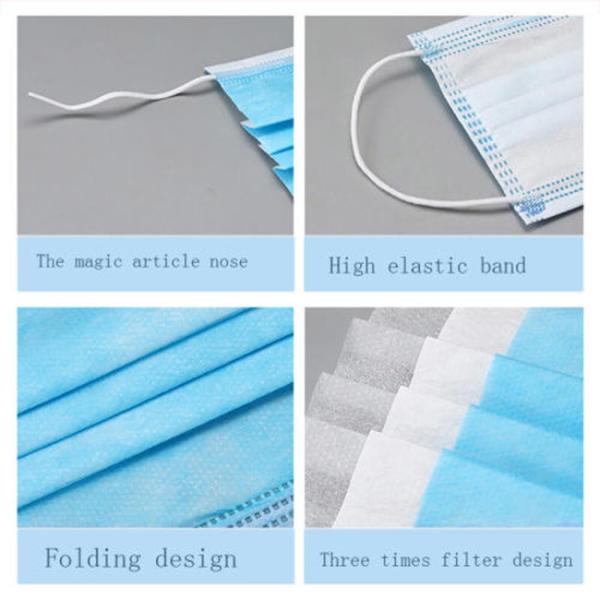 Quality Breathable Non Woven Face Mask Meltblown Non Woven Fabric Face Mask for sale