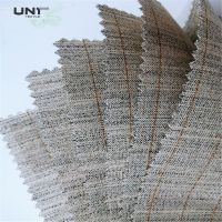 Quality Stiff and Smooth Handfeeling Hair Interlining with 206 gsm Weight and Elastic for sale