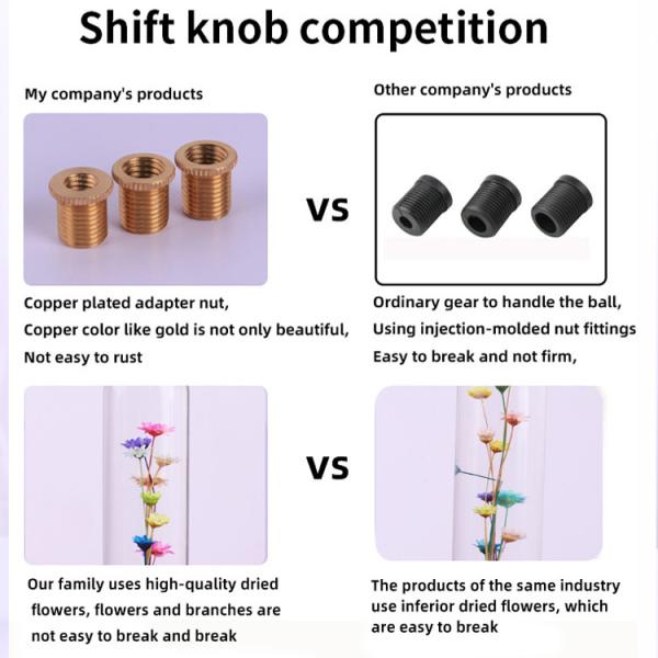 Quality Dried Flower Shift Knob Resin Cherry Blossom Shift Knob for sale