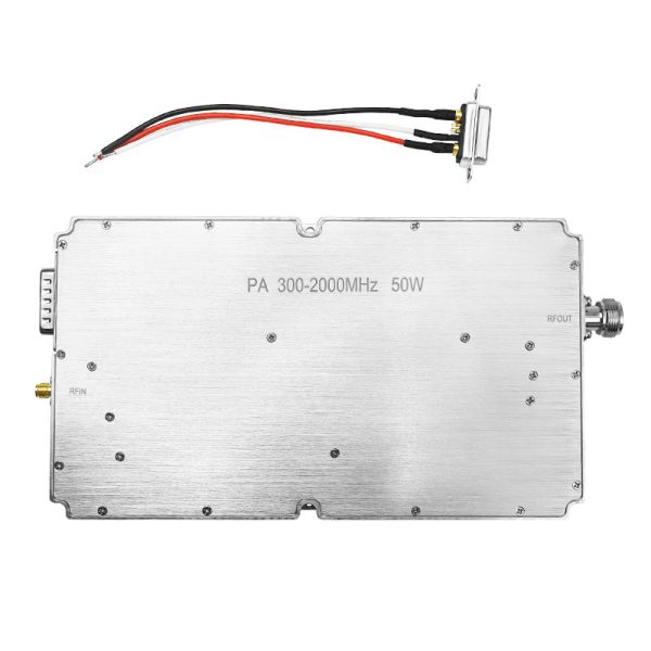 Quality 50W 300-2000MHz super wideband PA wieless signal jammer module RF power amplifier anti drone module for sale