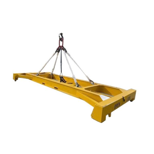 Quality Condition 42 Tons Payload 40ft Shipping Container Spreader Semi-Auto Lifting Beams with Sling Demension 12118 x 2438 mm for sale