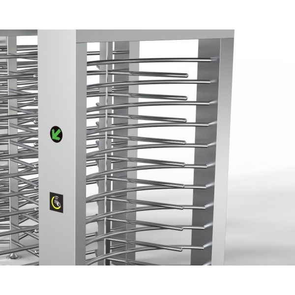 Quality RS232 Interface Full Height Turnstile Entrance Gates 70W 550mm Width for sale