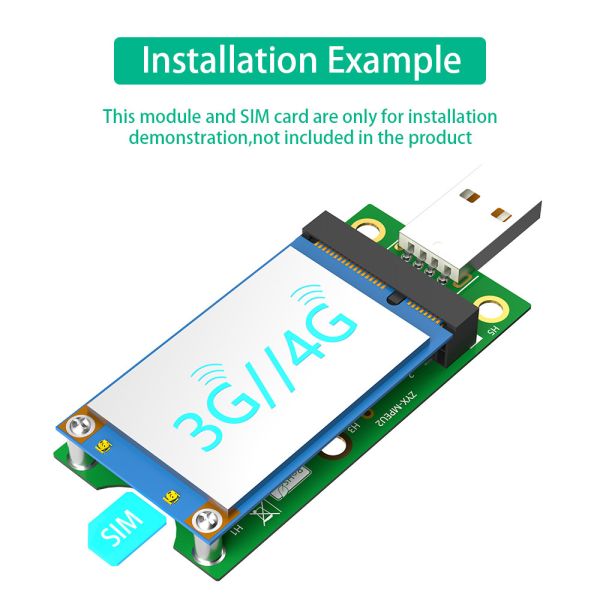 Quality Laptop 8pin Mini PCI-E To USB Adapter Card For WWAN LTE Module for sale