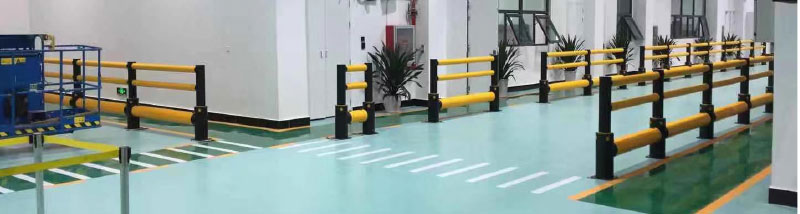 Flexible Pedestrian Barrier  Anti-Collision Guardrails Warehouse Safety Barrier Traffic Guardrails