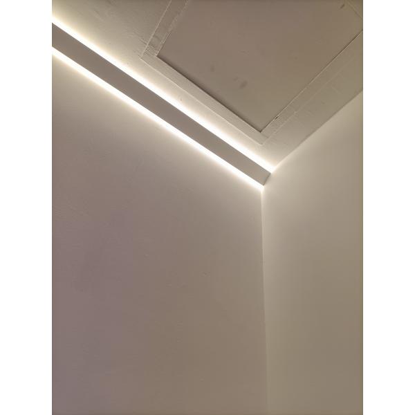 Quality T3 - T8 Corner LED Strip Profile Corner Profile Aluminium With PC PMMA Diffuser for sale